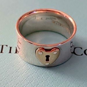 Tiffany & Co. | Jewelry | Tiffany Keyhole Heart Lock Rose Gold Heart ...
